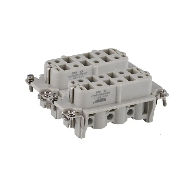 China HSB-006-M/F Screw Terminal Heavy Duty Connector Male Or Female Insert Manufacturer and ...